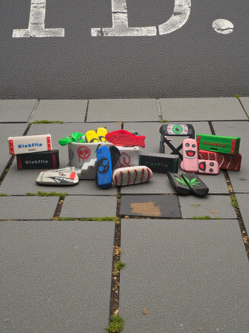 Magnetic Kickflip Fidget Toy: Skateboard Fidgets With Storage Crate - Etsy
