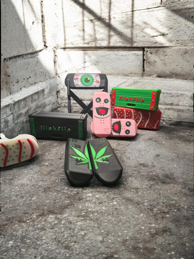 Magnetic Kickflip Fidget Toy: Skateboard Fidgets With Storage Crate - Etsy