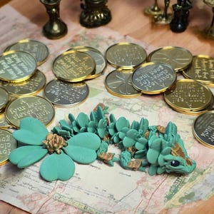 3D Printed Four Leaf Clover Dragon, Green & Gold St. Patrick's Day ...