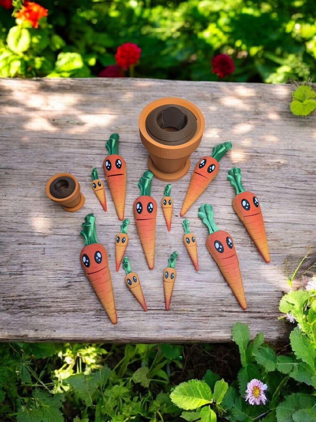 3D Printed Carrots in Pot, Lovely Bunch of Carrots, Carrots, Fidget ...