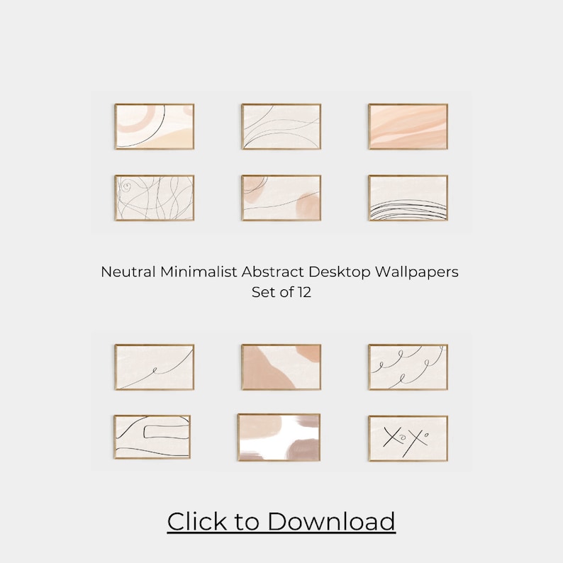 Set of 12 Minimalist Neutral Desktop Wallpapers - Etsy