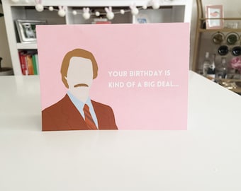 Ron Burgundy Birthday Card - Etsy
