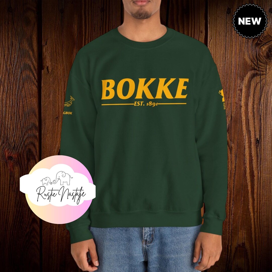 Springbok Rugby Crewneck Sweatshirt, Bokke Sweatshirt, Springbok, SA ...