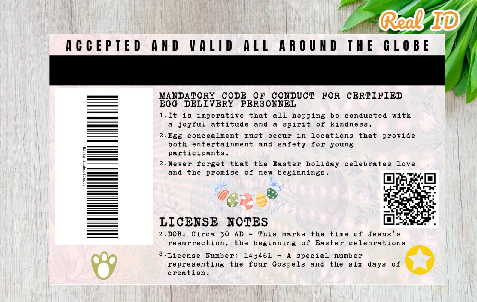 Easter Bunny License Metal Card: Collectible Easter Gift - Etsy