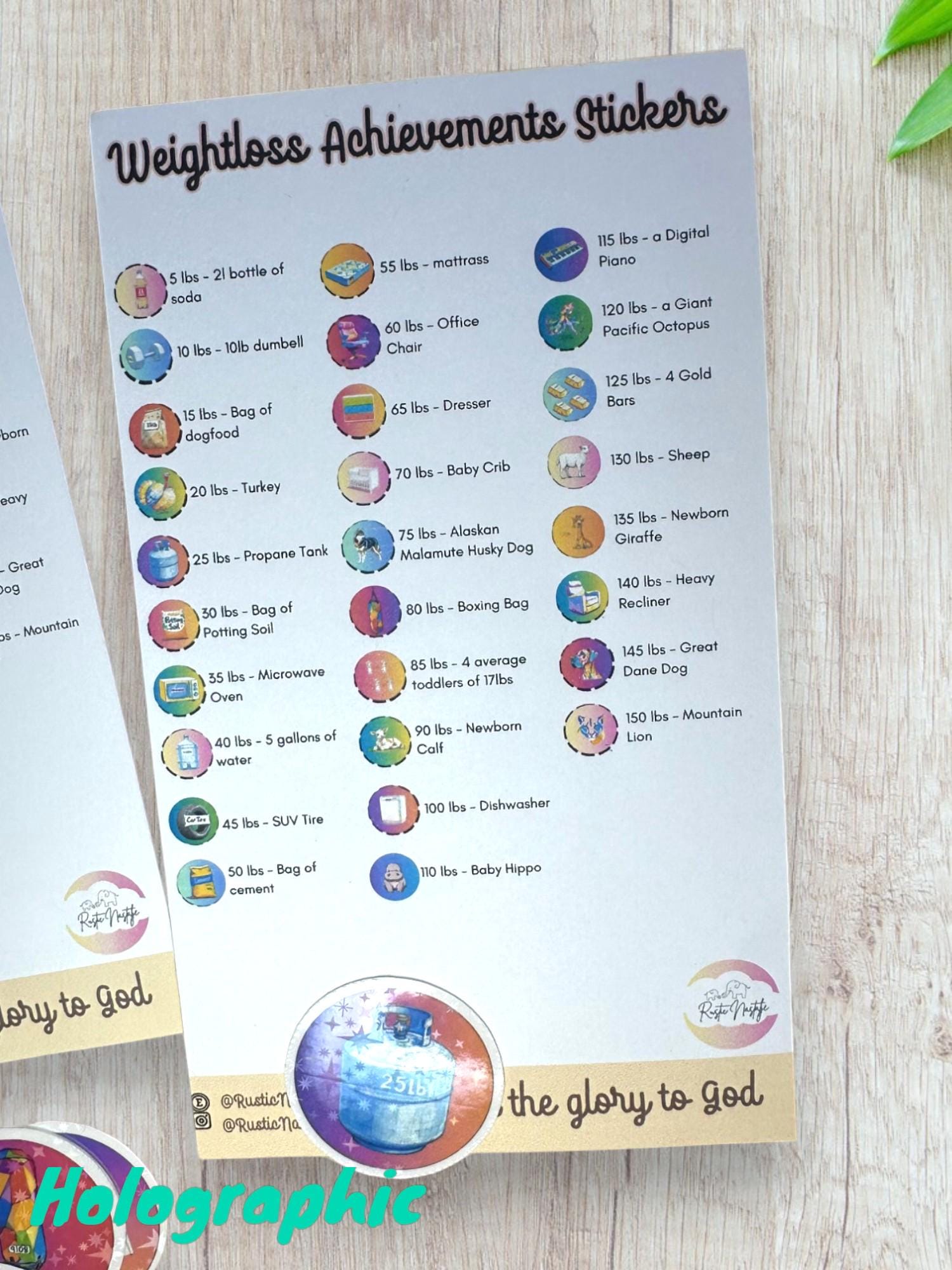 Weight Loss Tracker, Holographic Bundle, Diet Gift for Journey ...