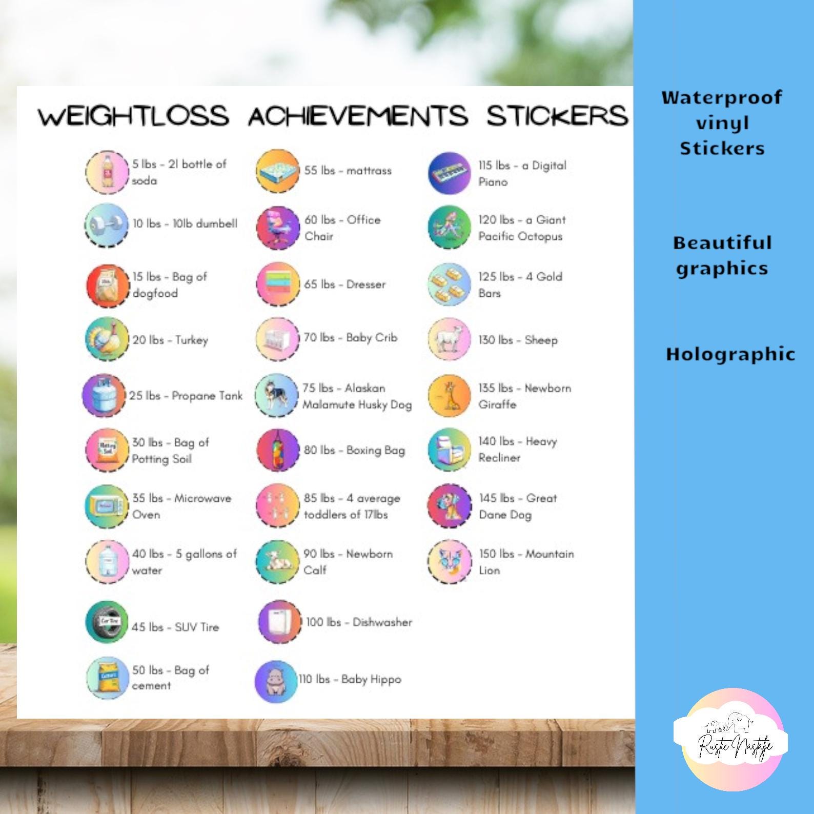 Weight Loss Tracker, Holographic Bundle, Diet Gift for Journey ...