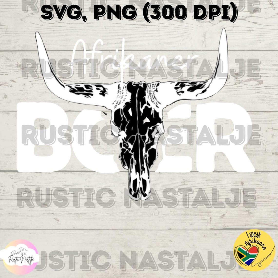 Afrikaner Boer Bull Skull SVG: South African Heritage (digital Download ...