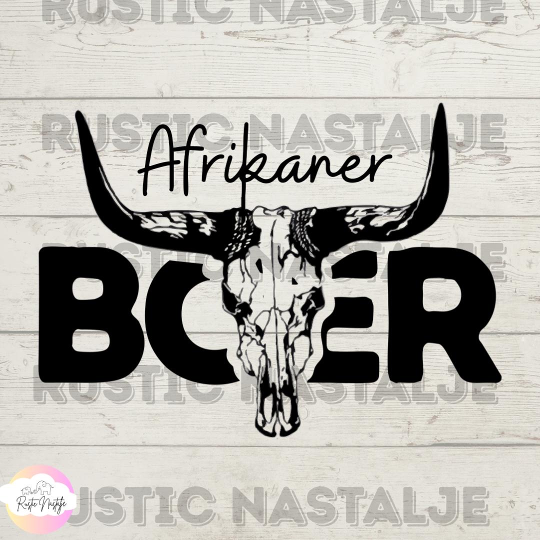 Afrikaner Boer T-shirt: South African Heritage Bull Skull Graphic - Etsy