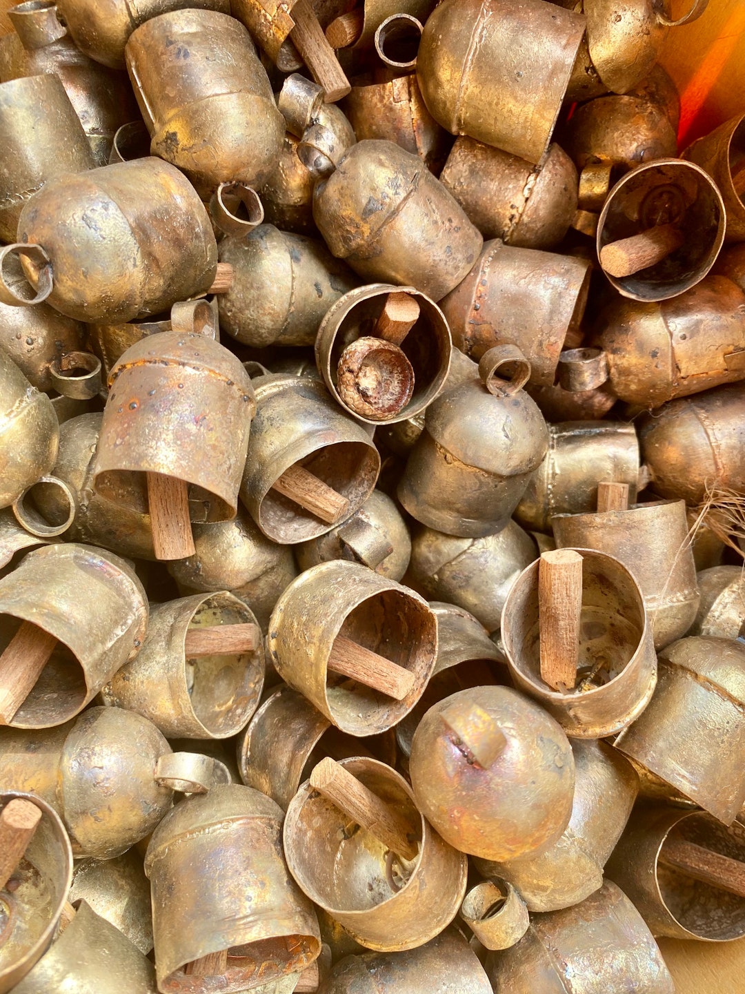 Rustic Garden Bells~old World Copper Bells for Home & Garden~ 2” or 7 ...