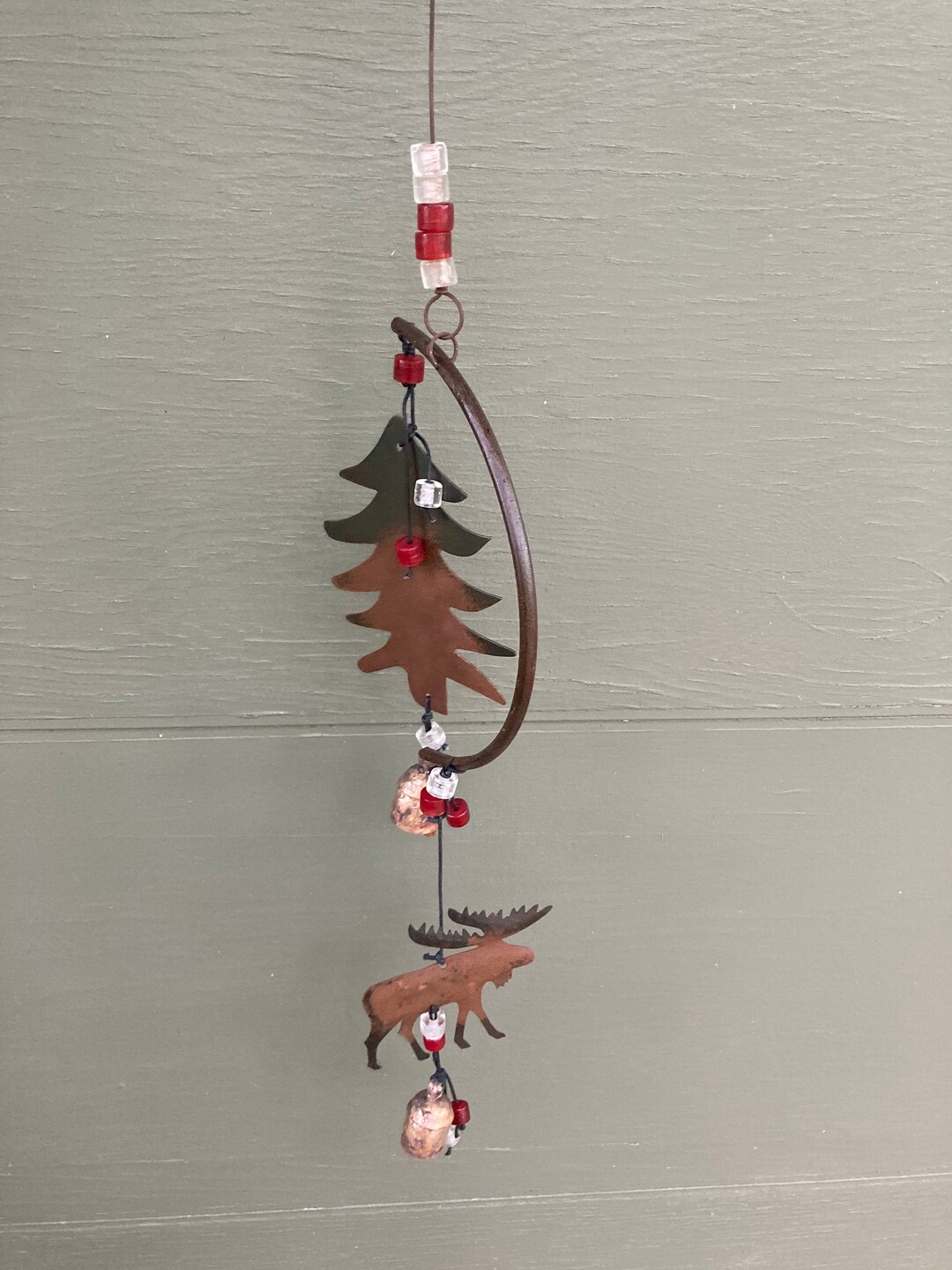 Vintage Moose Bell Mobilehandmade Garden Bell - Etsy