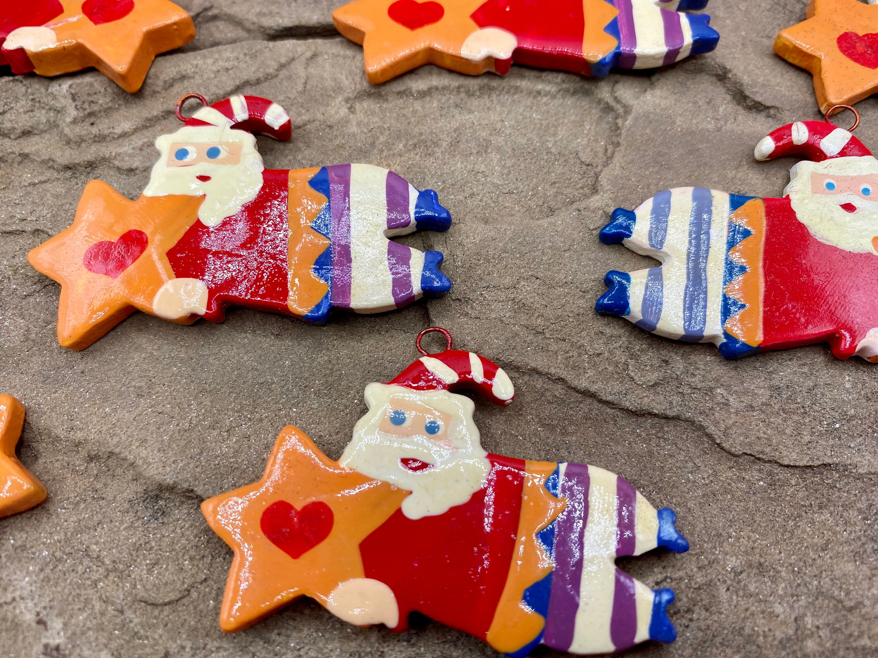 15 Pieces Handmade Santa Tokens Component Piece for Cards | Etsy