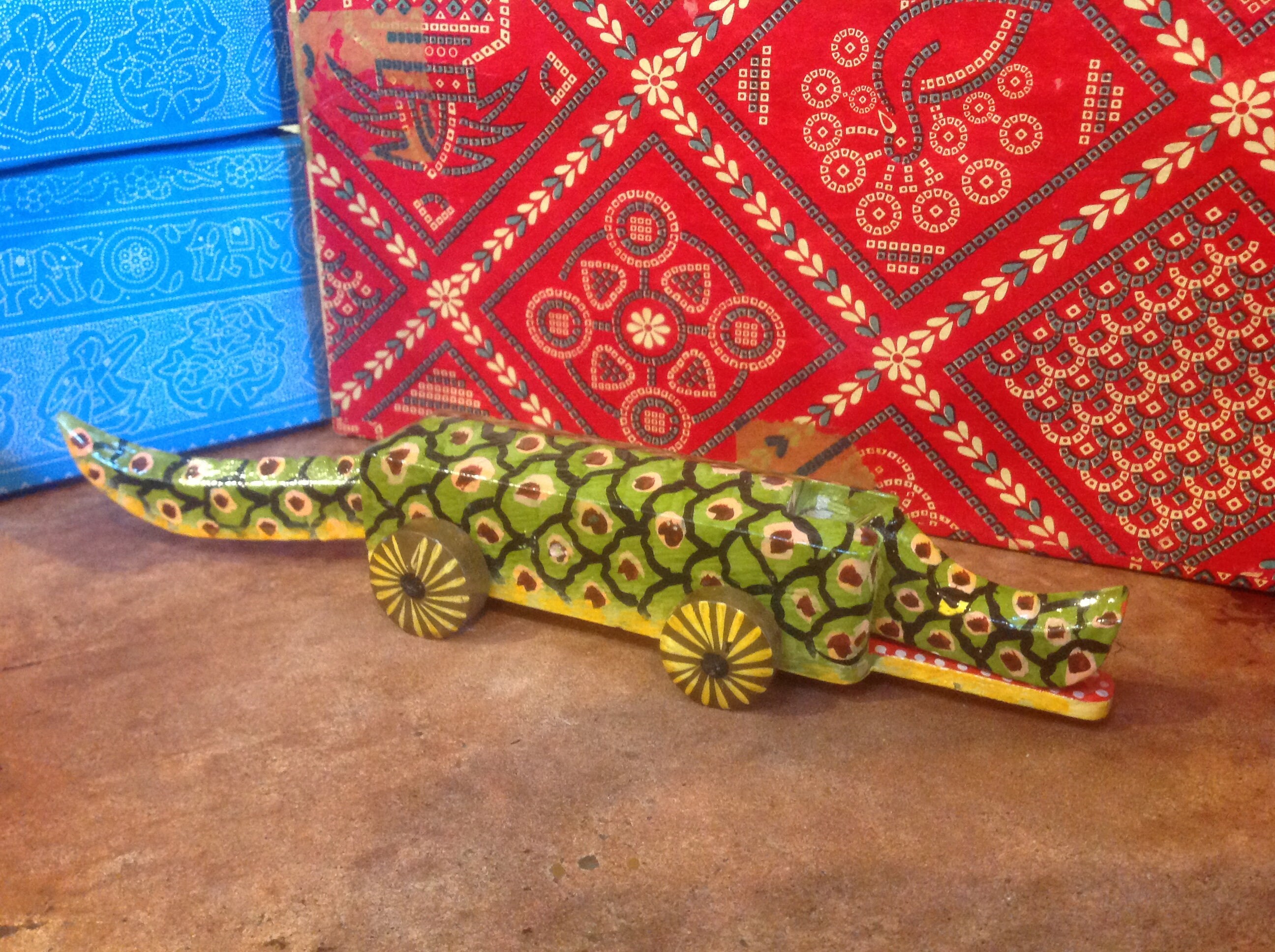 Vintage Snapping Crocodile Toy Hand Carved & Painted Toy From | Etsy