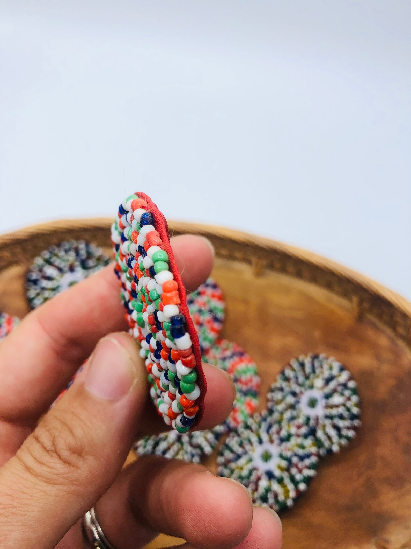 15 pcsEthnic Beaded Discs DIY jewelry/art suppliesset of | Etsy