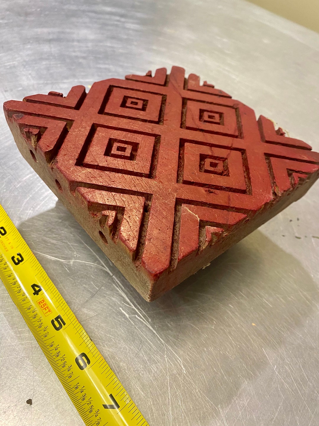 Batik Printing Block- Organic Pattern Stamp- ONE OF A KIND- Gorgeous ...
