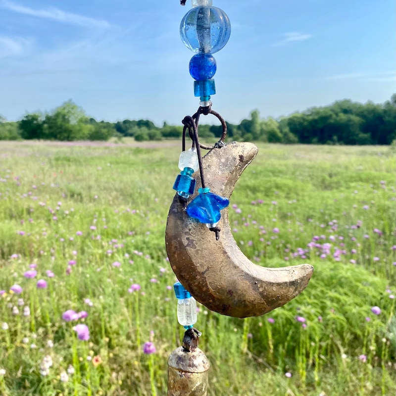 Vintage Wind Chime Moon - Etsy