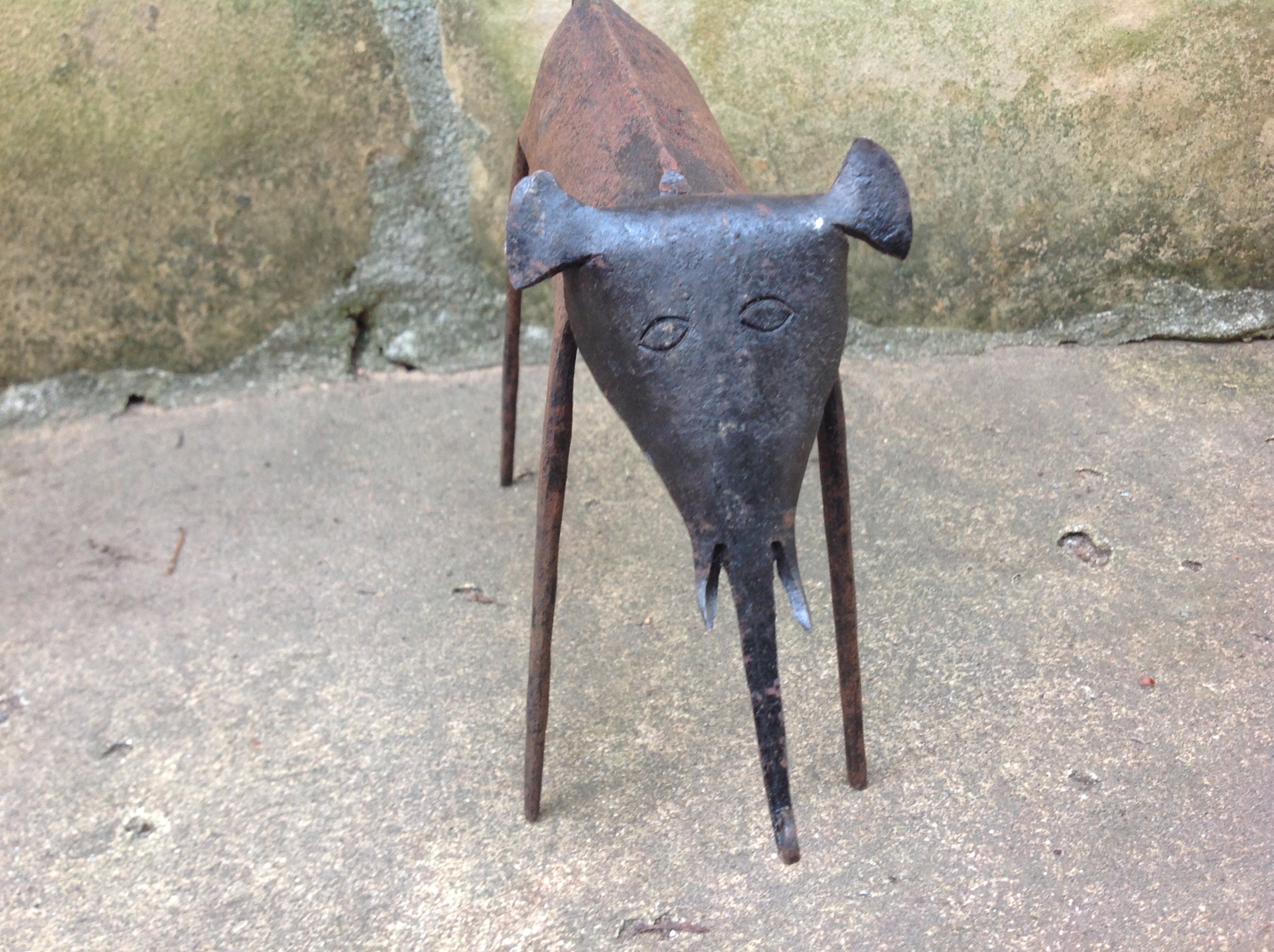 Vintage Primitive Animal Sculptures Set of 3 Elephant | Etsy