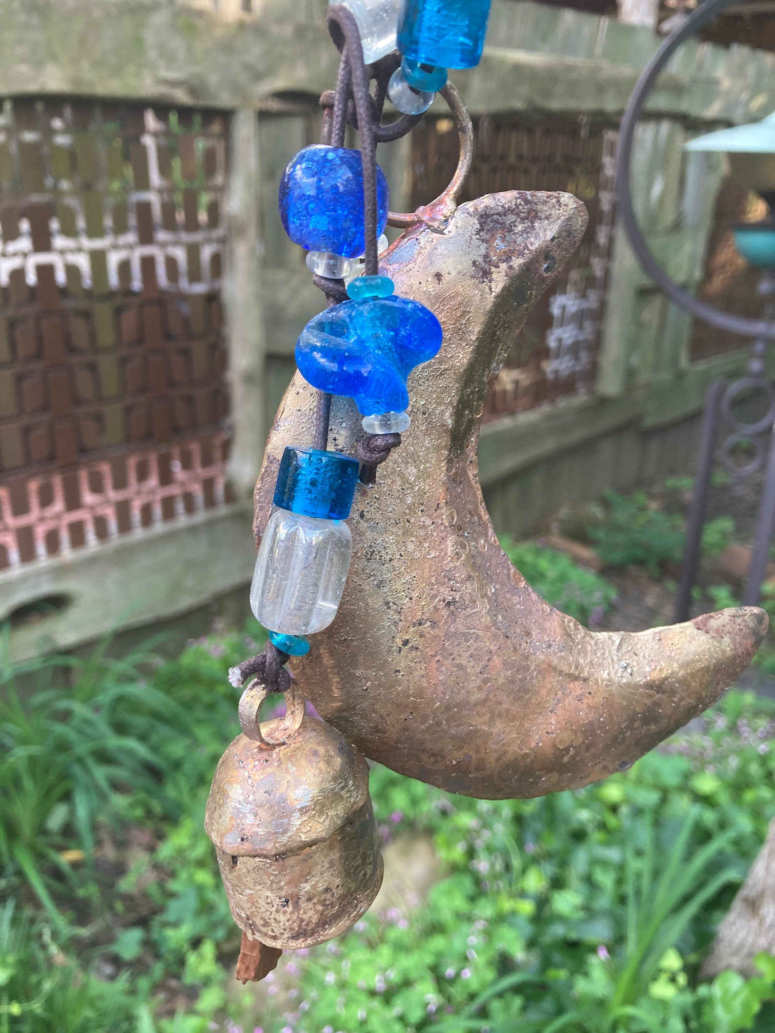 Vintage Copper Moon Bell Chimehandmade Garden Art - Etsy