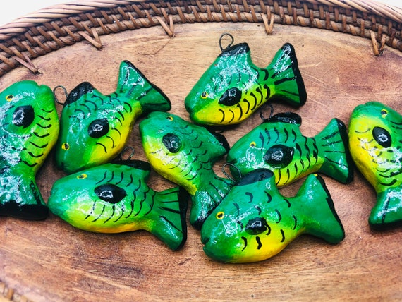 10 Pcshandmade Large Clay Fish Pendantsdiy Jewelry/art - Etsy