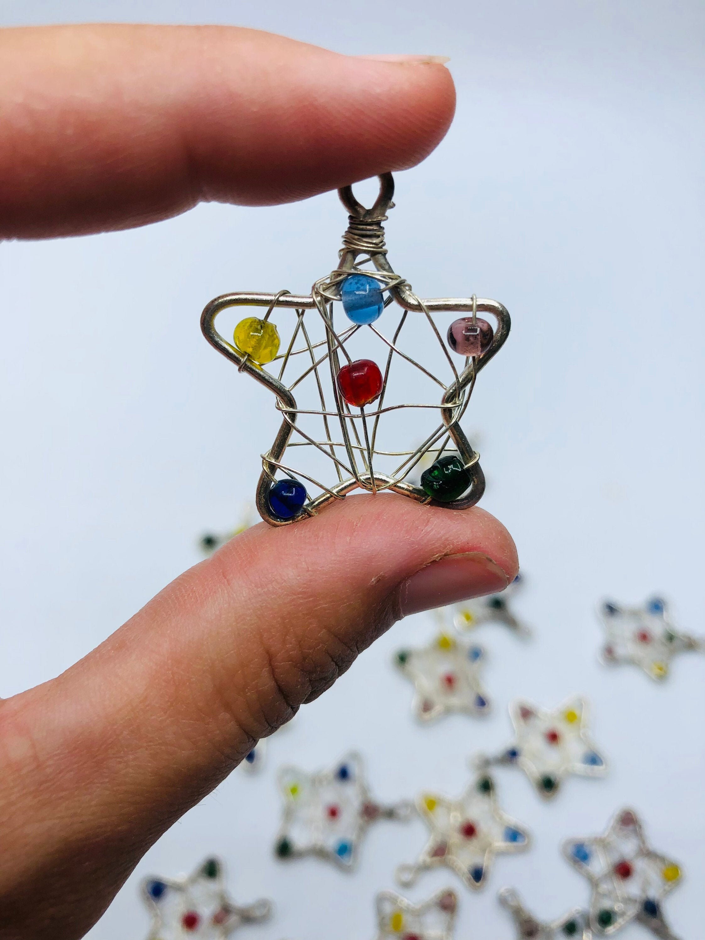 20 pcsWire Wrapped Star Pendant DIY jewelry/art suppliesset | Etsy