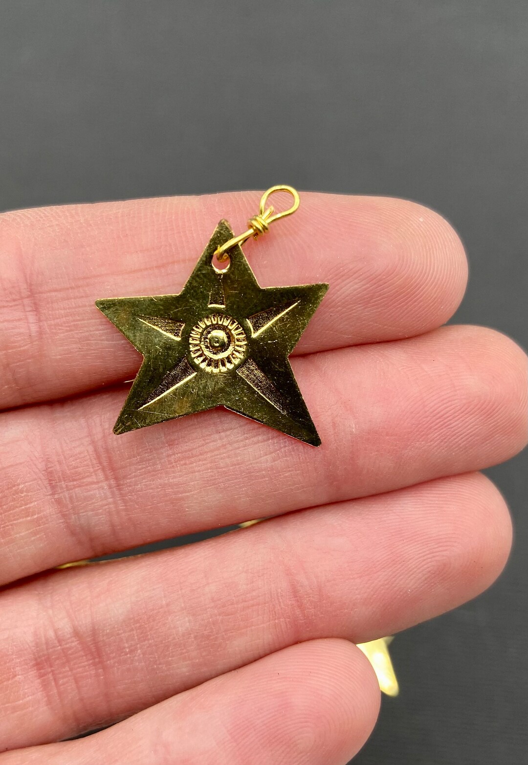 20 Pcs- Brass Star Charm- Component Piece - Set of Unique Metal ...