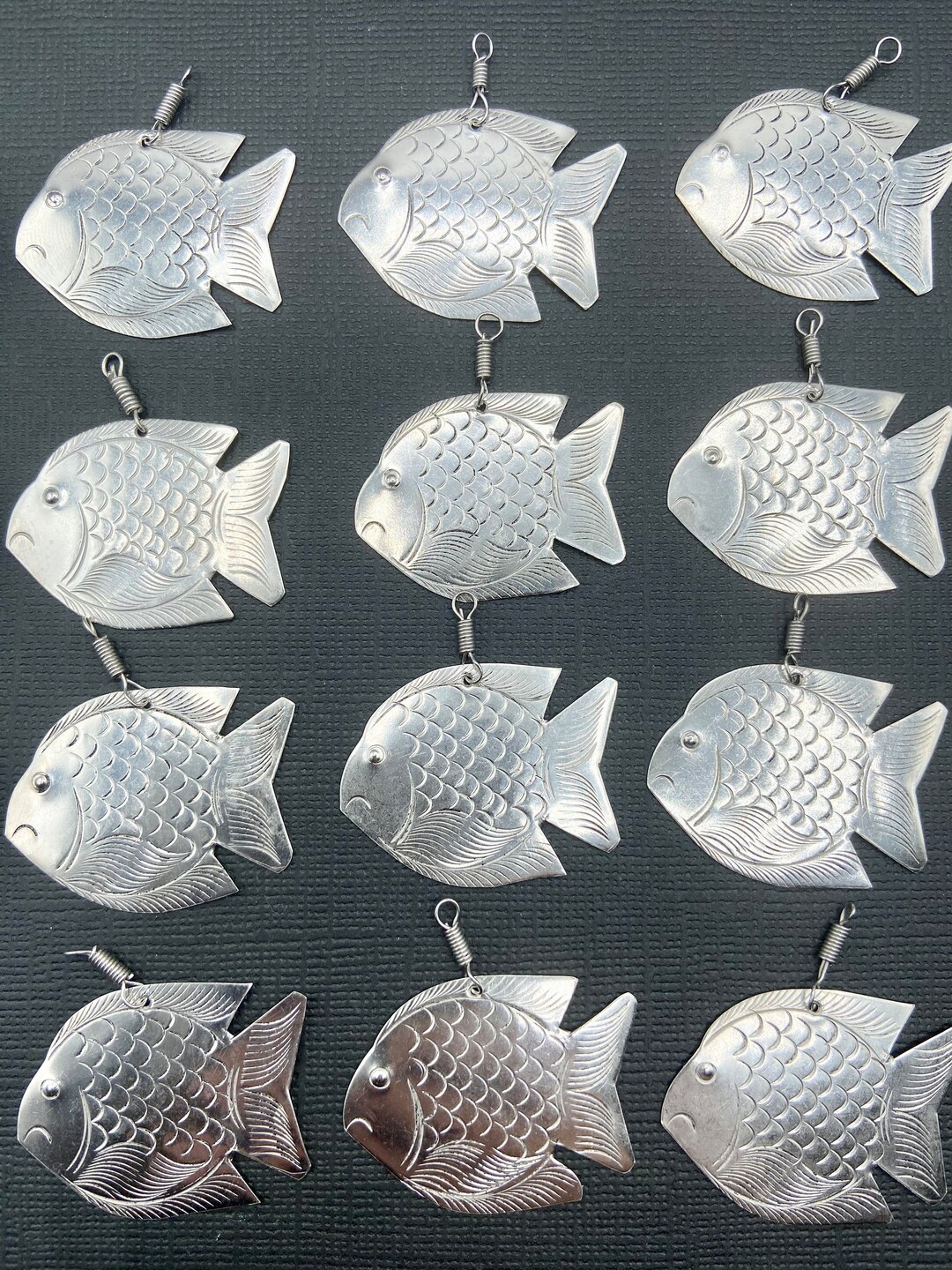 10 Pcs~ Silver Fish Milagro Charm- Component Piece ~DIY Jewelry/art ...