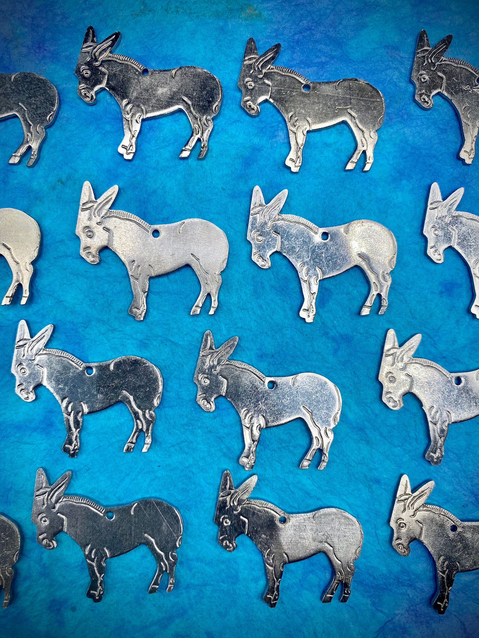 10 Pcssilver Donkey Milagro Charm Component Piece DIY | Etsy