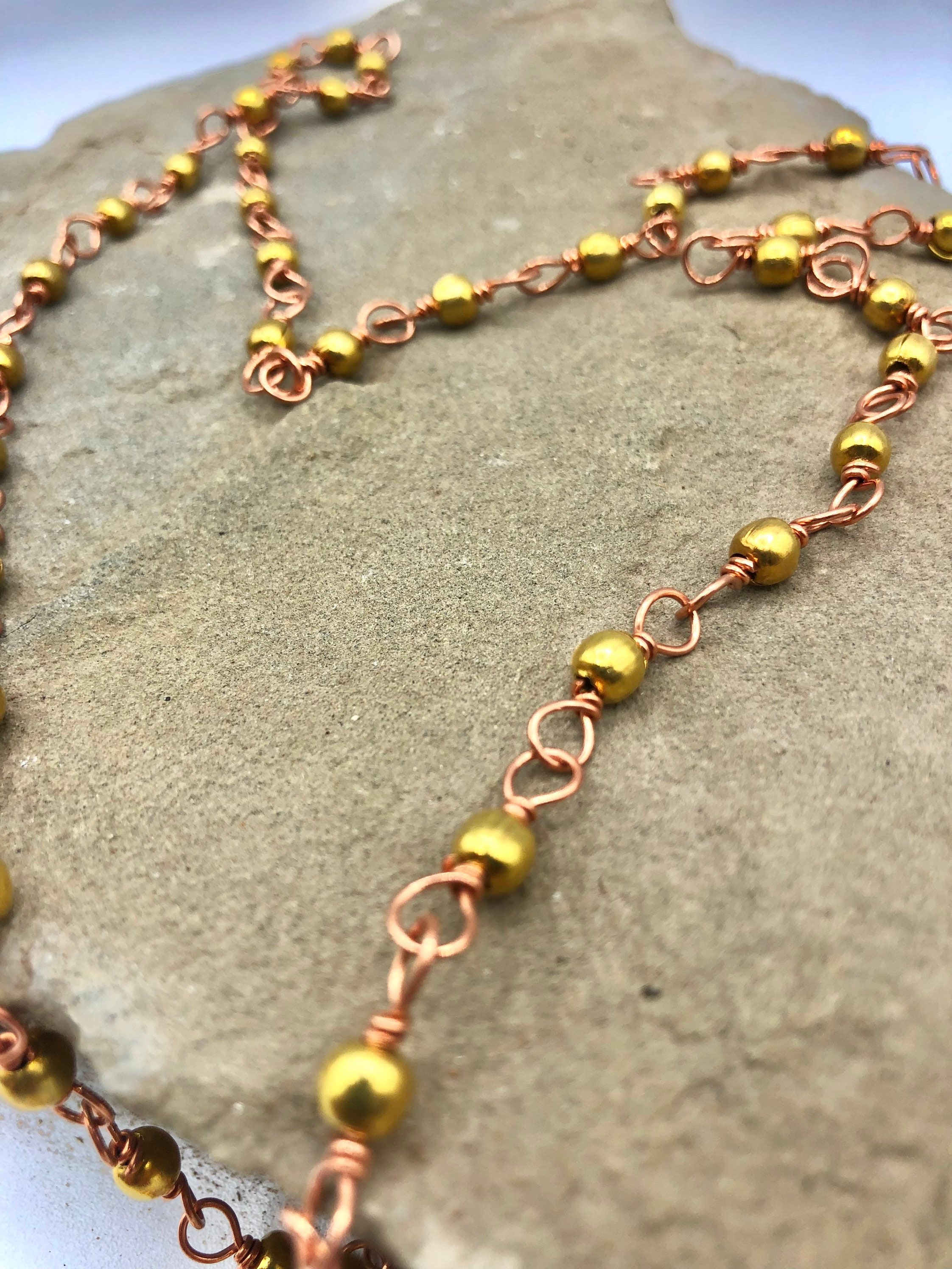 30” Necklace Chains- Set of 10- Gold and Copper Colored Chain for ...