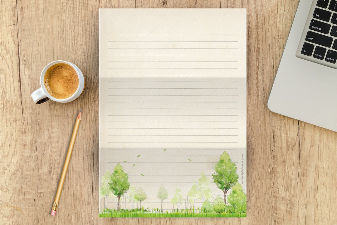 Trees A4 & A5 Printable Letter Paper - Etsy