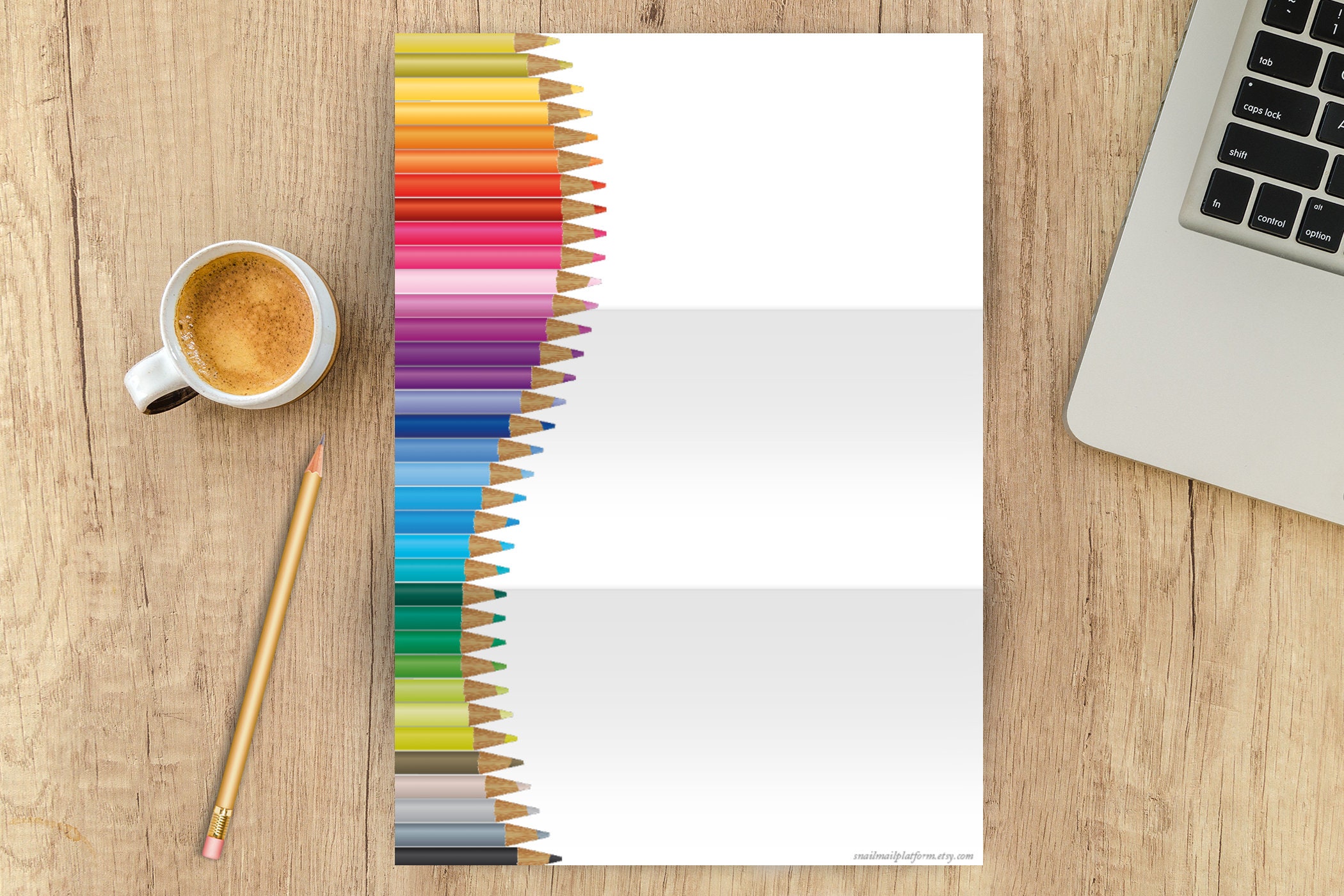 Color Pencils A4 & A5 Printable Letter Paper | Etsy