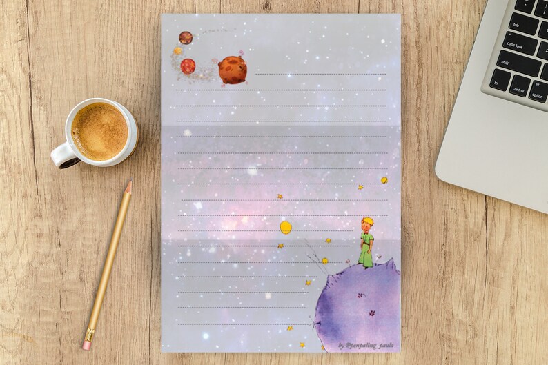 Little Prince A5 Printable Letter Paper | Etsy