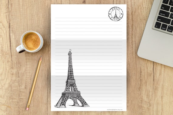 Paris A4 & A5 Printable Letter Paper - Etsy México