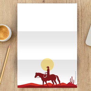 Cowboy A4 & A5 Printable Letter Paper - Etsy
