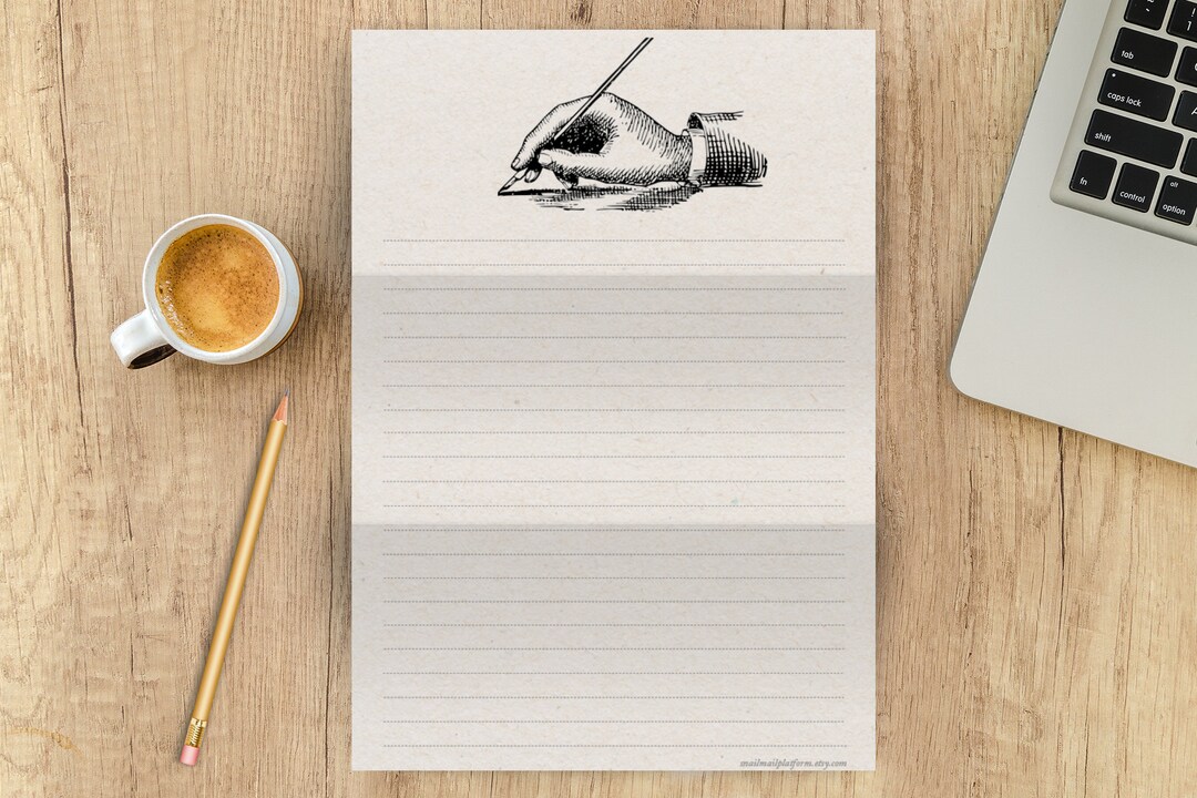 Handwriting A4 & A5 Printable Letter Paper - Etsy
