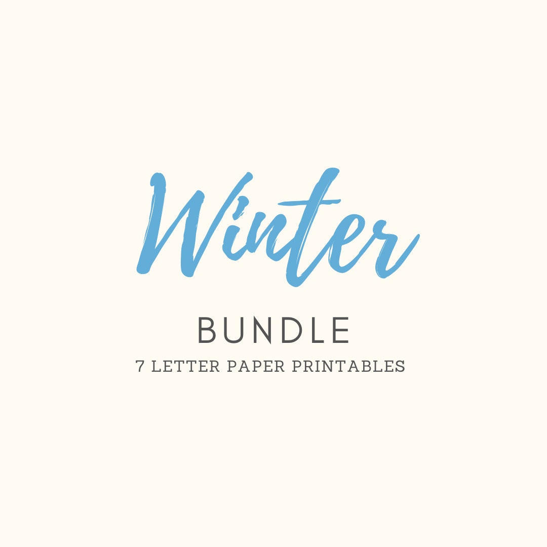 Winter Bundle 7 Printable Letter Paper - Etsy