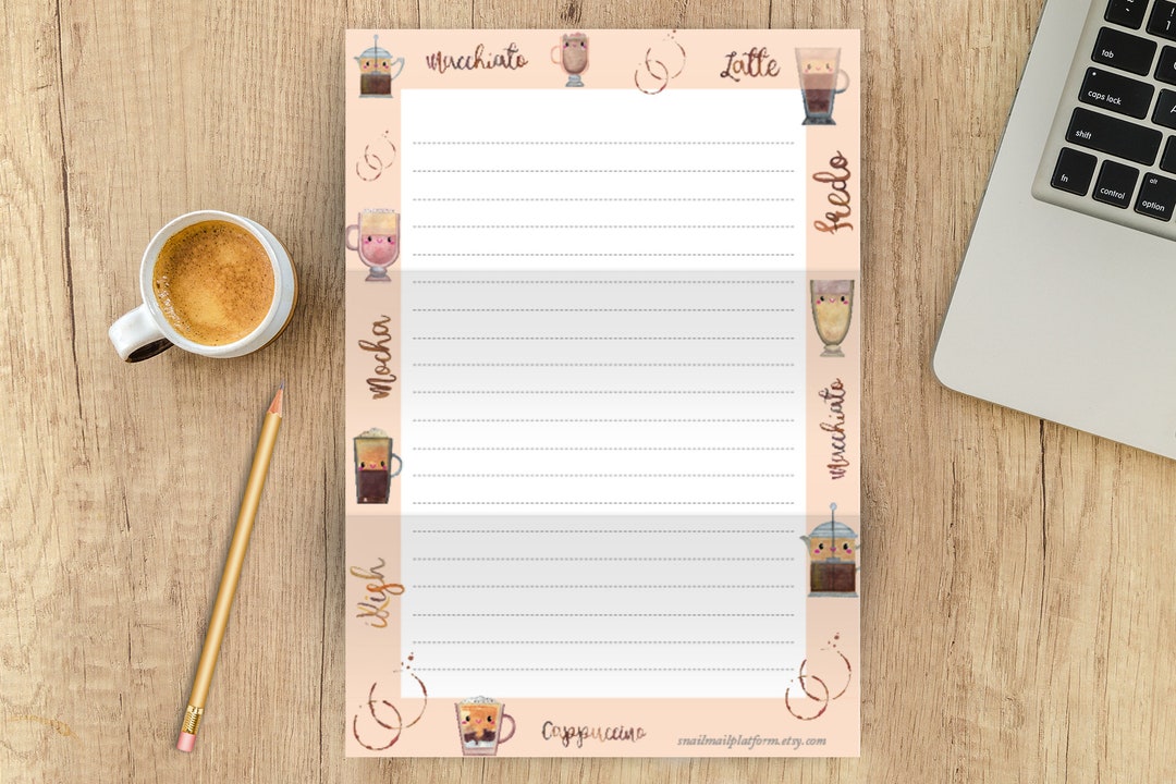 Coffee Frame A5 Printable Letter Paper - Etsy