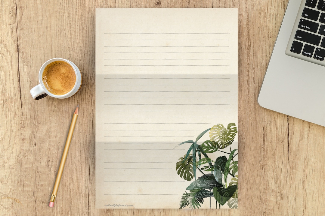 Plants A4 & A5 Printable Letter Paper - Etsy