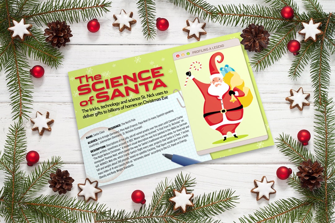 Science of Santa Infographic Christmas Card (10-pack) - Etsy