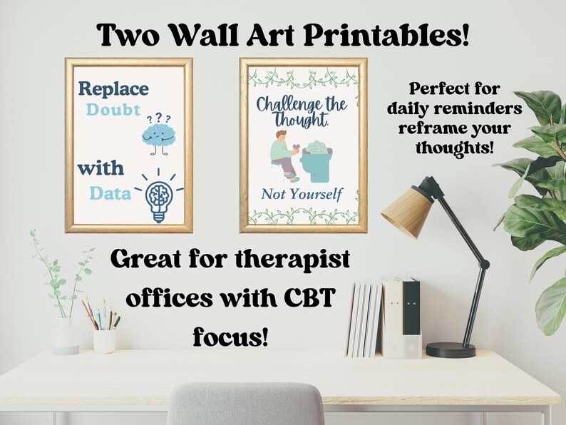 CBT & Mindfulness Printables: Thought Reframing Worksheets (digital ...