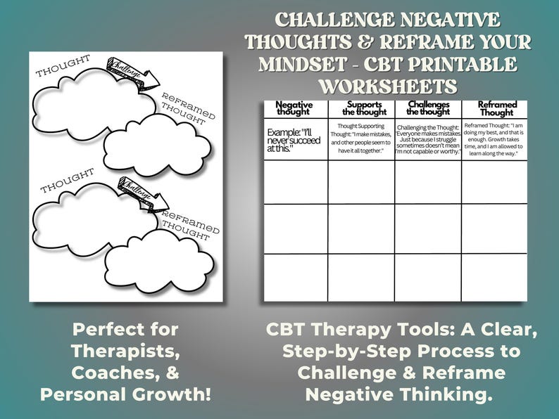 Adult Quote Coloring Pages, Mental Health Coloring Pages and CBT Printable Bundle, Thought ...