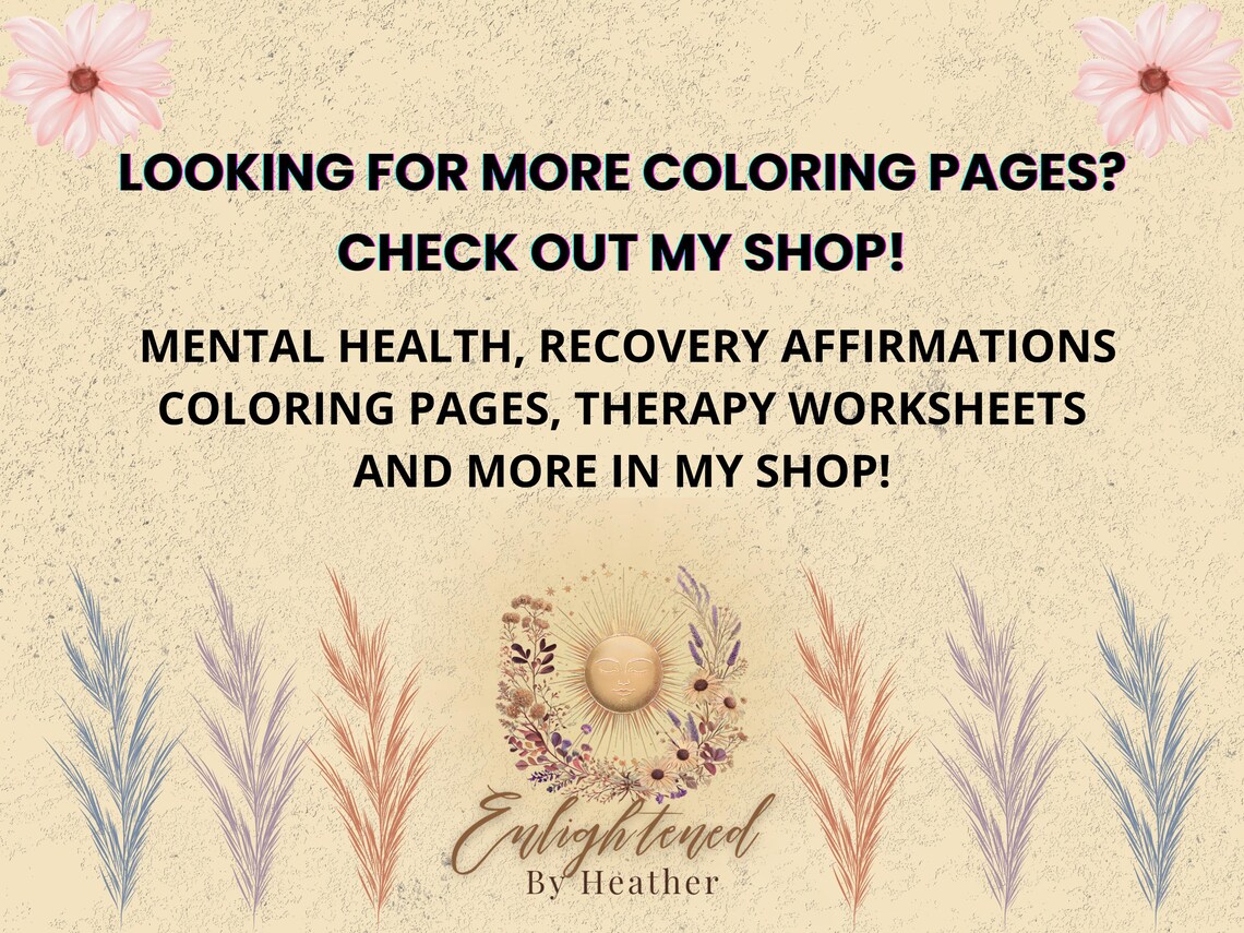 Coloring Pages for Adults - Positive Quotes - Mindfulness Art - Digital ...