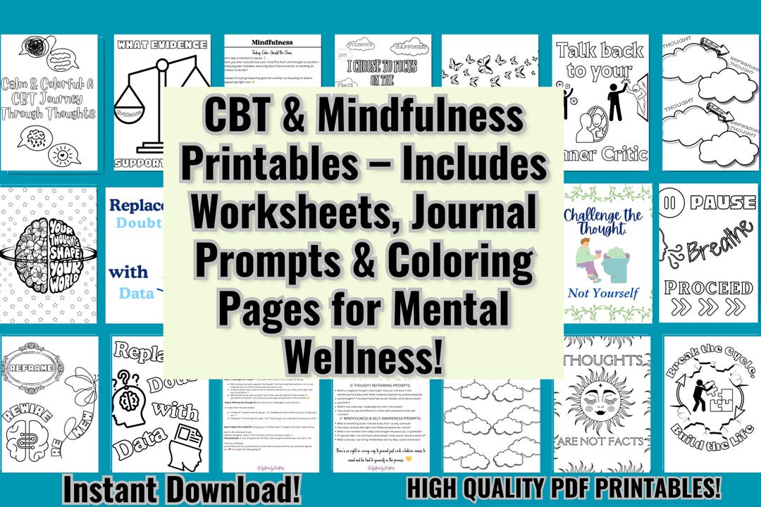 Adult Quote Coloring Pages, Mental Health Coloring Pages and CBT ...