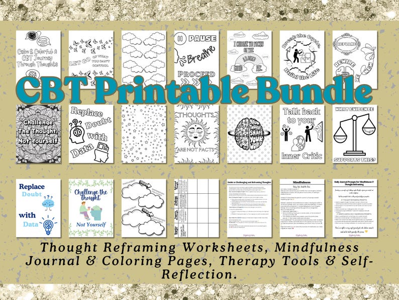 Adult Quote Coloring Pages, Mental Health Coloring Pages and CBT ...