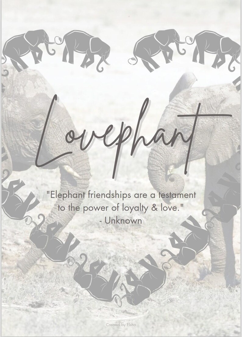Elephants Qoute - Digital Printable Pdf - Etsy