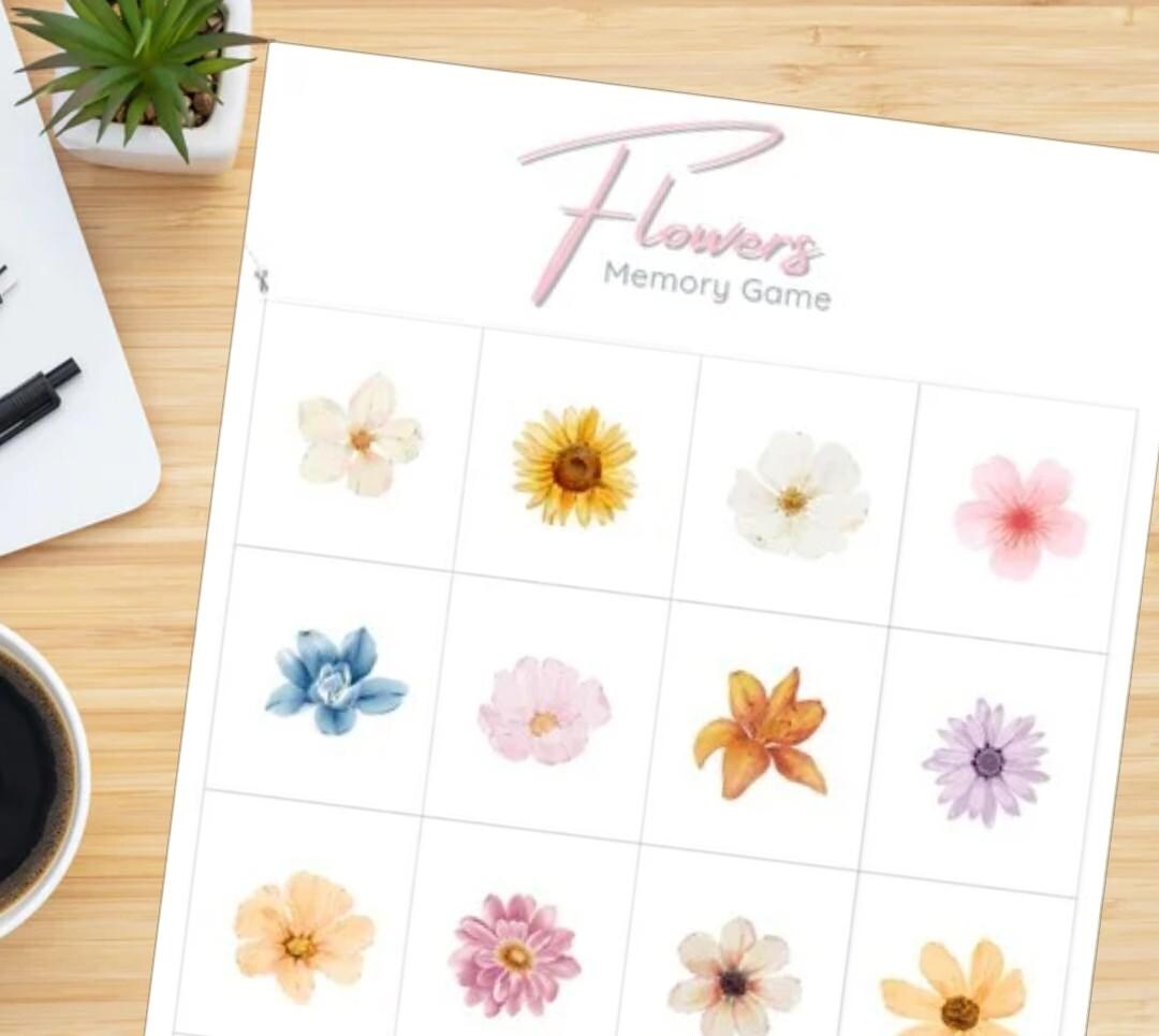 Memory Game - Flowers - Etsy
