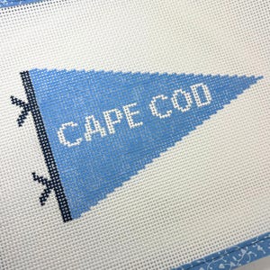 Cape Cod Banner Hand Painted Needlepoint Canvas - Etsy