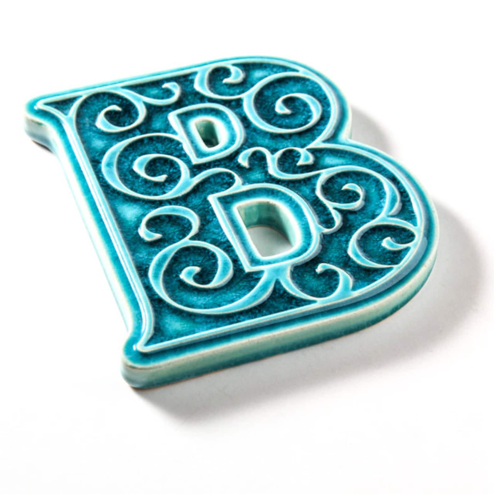 Ceramic Letter B Addition to the House Number | Etsy