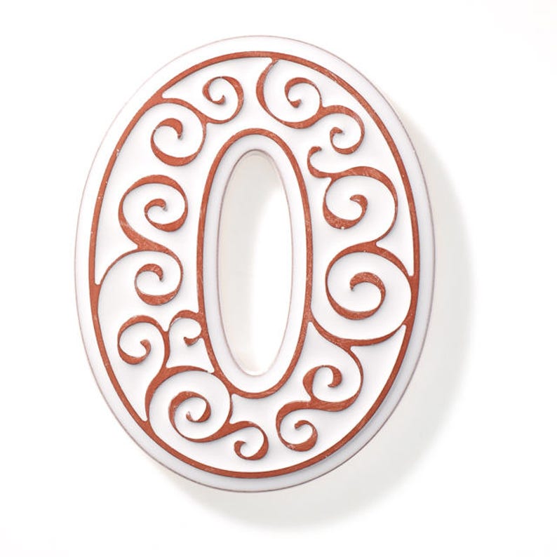 Ceramic House Number 0 , White - Etsy