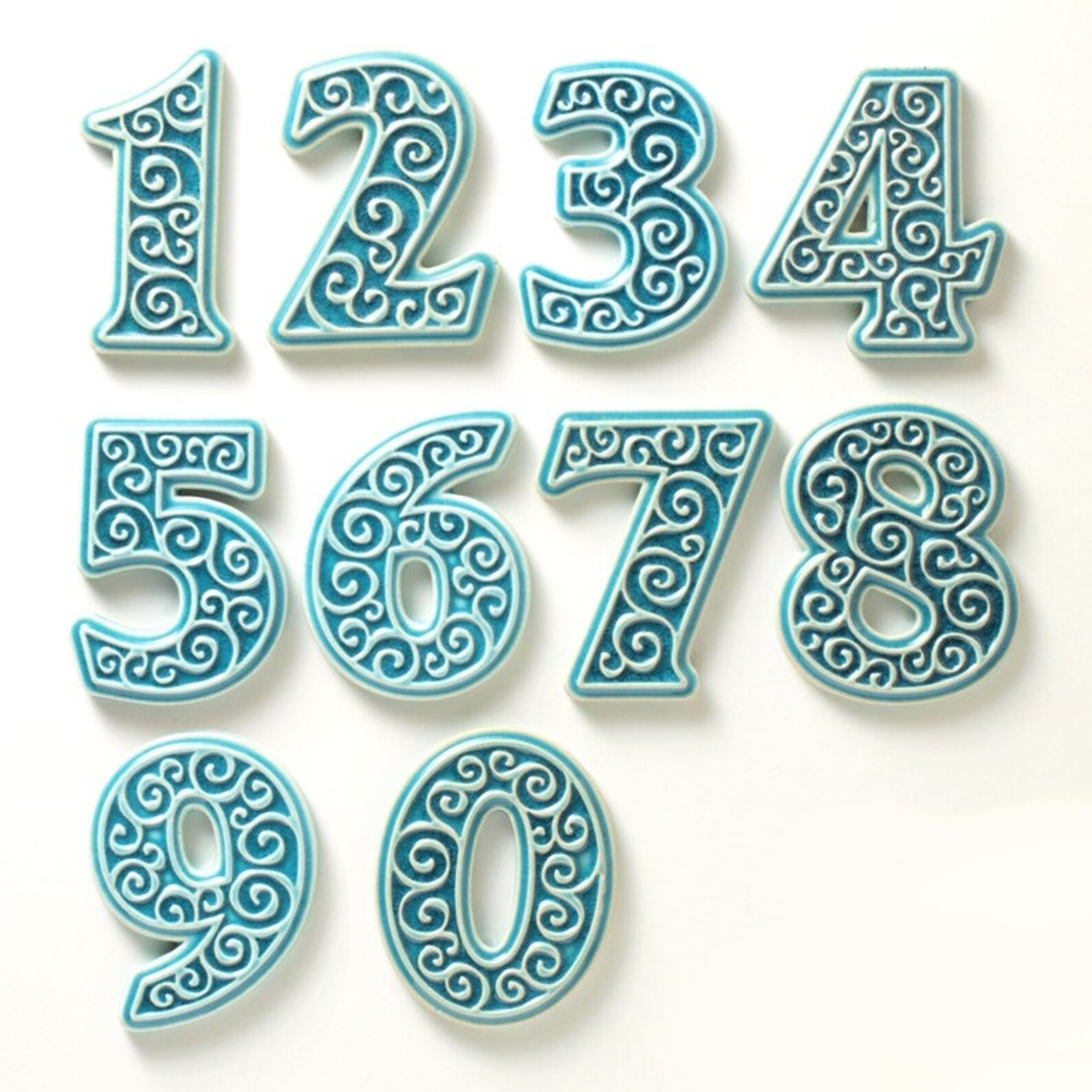 Apartment Number, Number 4 Turquoise - Etsy