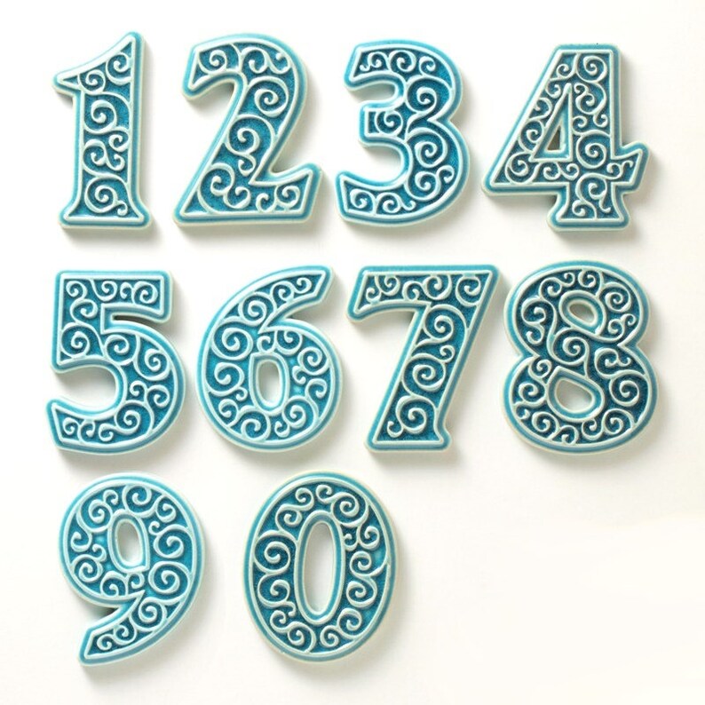Apartment Number Number 4 Turquoise - Etsy