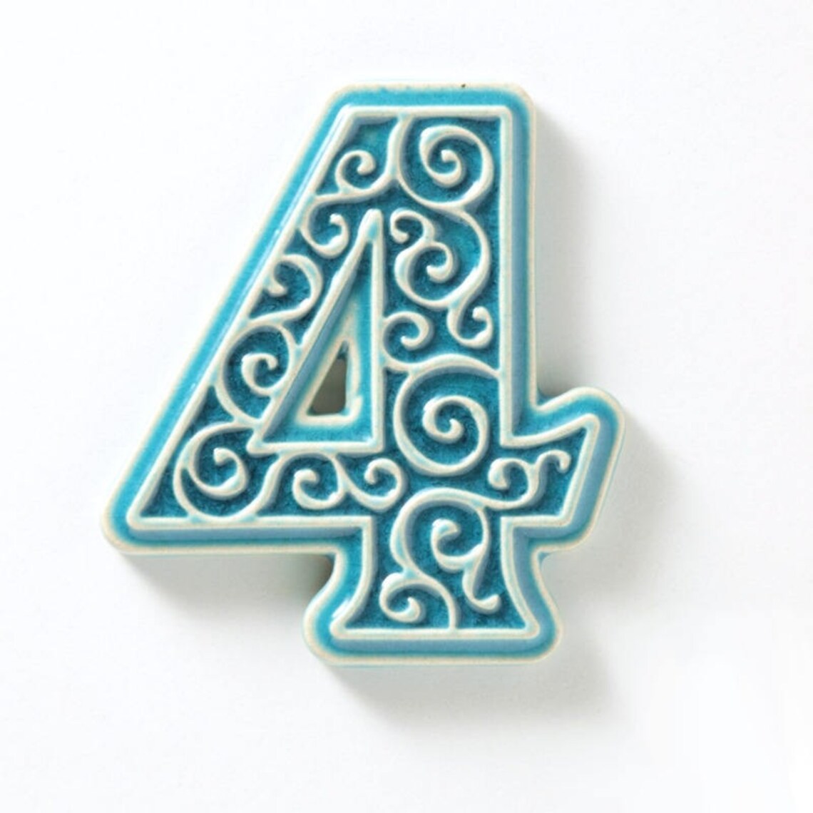 Apartment Number Number 4 Turquoise - Etsy